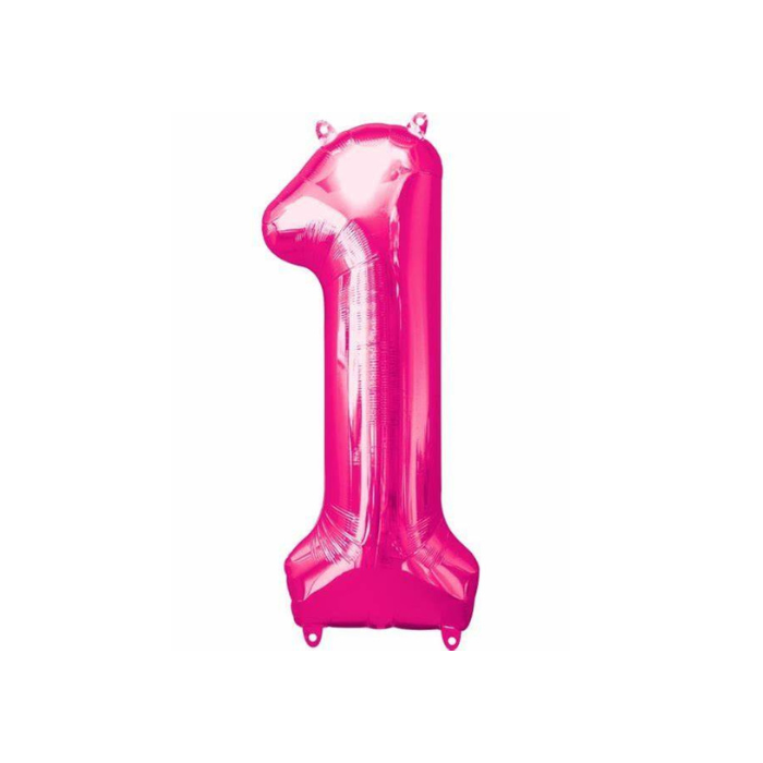 Large Pink Number Balloon – Smilers Balloons and Parties